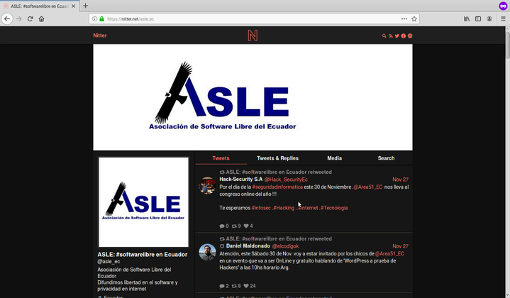 Consultar Twitter Con Privacidad Y Software Libre Con Nitter
