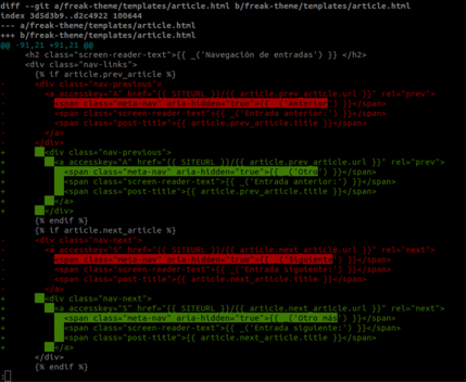 diff-highlight: un mejor diff para Git